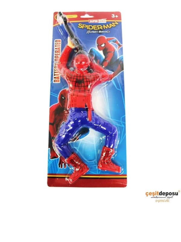 Sesli Yerde Sürünen Asker Oyuncak Spiderman Yerde Giden Örümcek Adam